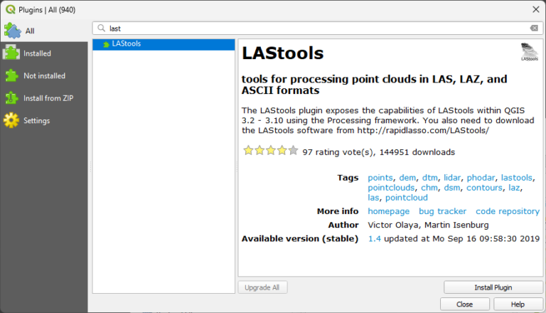 LAStools as QGIS plugin – rapidlasso GmbH